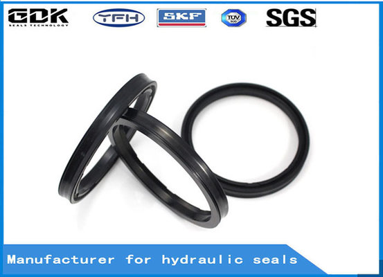 IUH Black Excavator Hydraulic U Seal , Hydraulic Rod Seals High Performance
